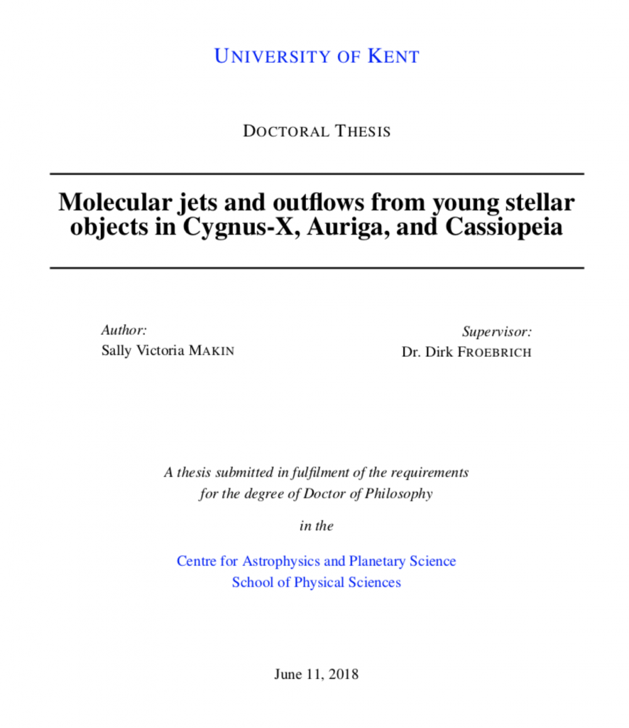 Congratulations to Dr Sally Makin!! - Centre for astrophysics and ...