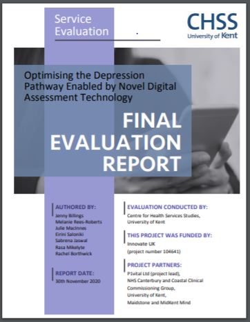 Innovate: optimising the depression pathway through novel digital assessment technology - CHSS ...